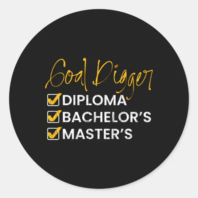 Diploma Bachelor Master'S Graduation Student Classic Round Sticker | Zazzle