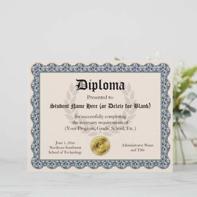 Name Of Diploma Certificate