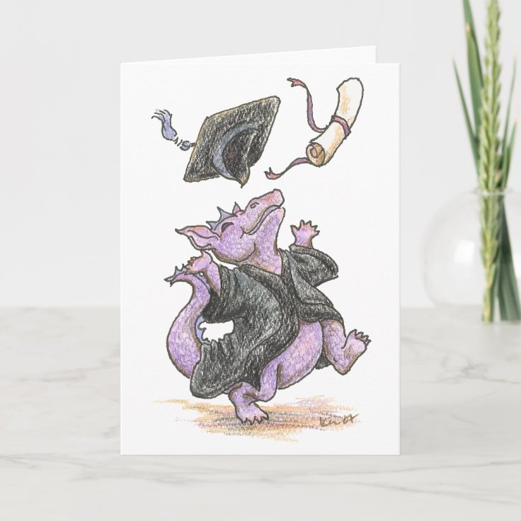 "Diploma Dragon" Greeting and Note Cards | Zazzle