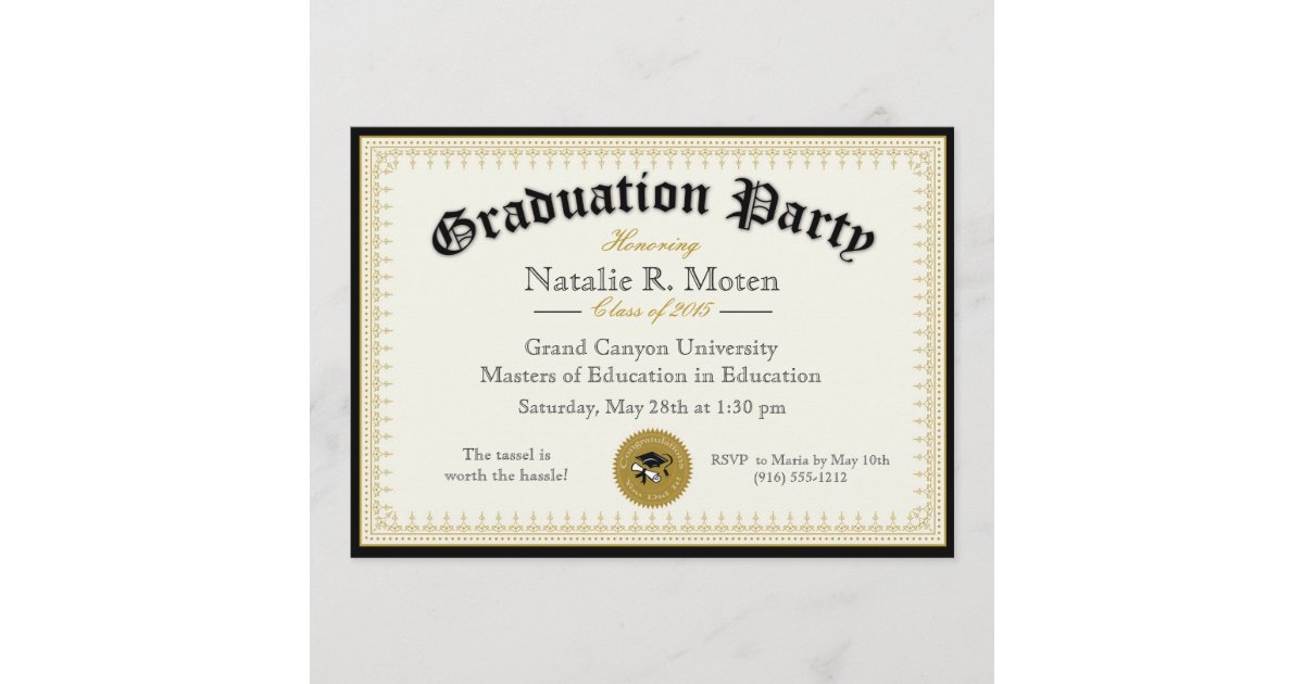 Diploma Graduation Party Invitation | Zazzle.com