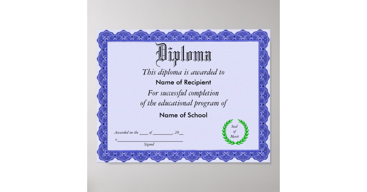 Diploma Poster | Zazzle