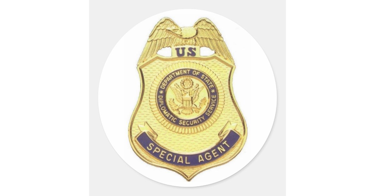 Diplomatic Security sticker (White background) | Zazzle