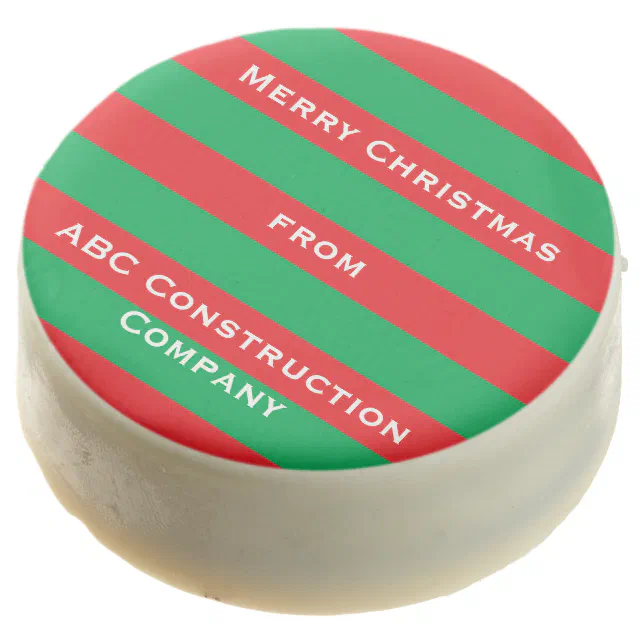 Dipped Oreos, Merry Christmas Red Green Stripe Chocolate Dipped Oreo ...