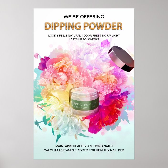 Dipping Powder Poster for Beauty salon | Zazzle.com