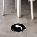 Directional Left Turn Arrow Black Floor Decals | Zazzle
