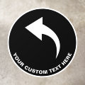 Directional Left Turn Arrow Black Floor Decals | Zazzle