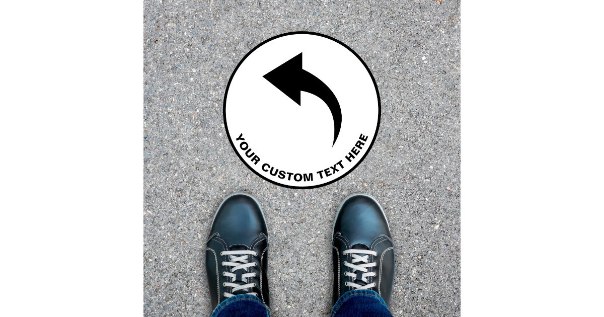 Directional Left Turn Arrow Floor Decals | Zazzle