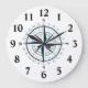 Directional Star Compass with Degrees Large Clock | Zazzle
