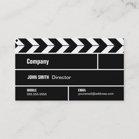 Director Clapperboard Film Movie Business Card | Zazzle.com