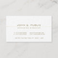 Director Modern Professional Elegant White Luxury Business Card | Zazzle
