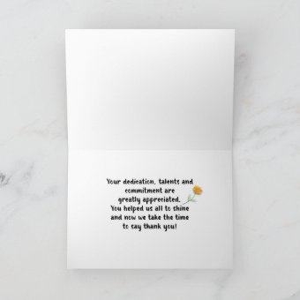 Director, Thanks in Marquee Letters Thank You Card | Zazzle