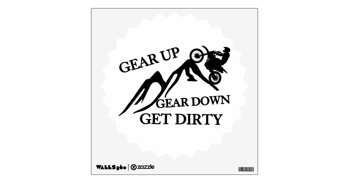 Dirt Bike Dirty Wall Decal | Zazzle