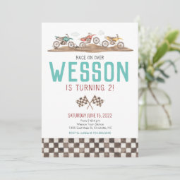 Dirt Bike Invitation, Motorcycle Invitation | Zazzle