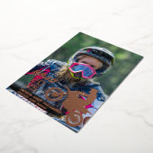 Dirt Bike Motocross 2 Photo Graduation Rose Gold Foil Invitation | Zazzle