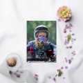 Dirt Bike Motocross 2 Photo Graduation Rose Gold Foil Invitation | Zazzle