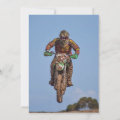 Dirt Bike Motocross PHOTO Sunburst Graduation Invitation | Zazzle