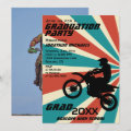 Dirt Bike Motocross PHOTO Sunburst Graduation Invitation | Zazzle