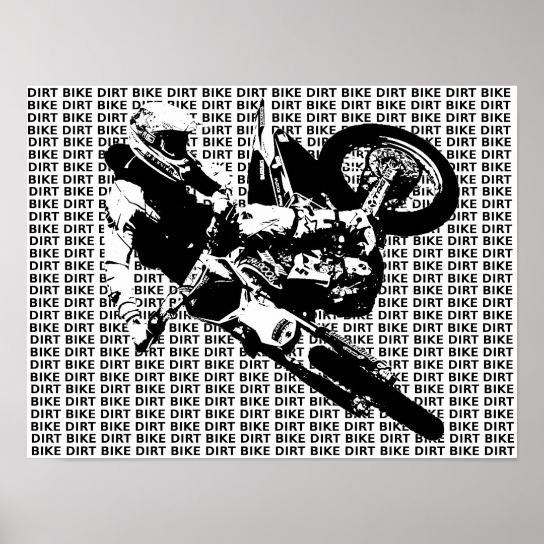 Dirt Bike Motocross Print Poster | Zazzle