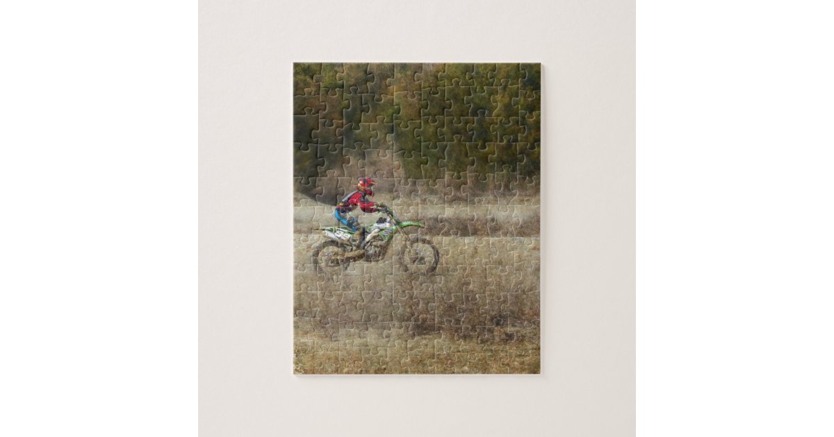 Dirt Bike Riding Jigsaw Puzzle | Zazzle