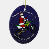 Dirt Bike Santa Christmas Ornament | Zazzle