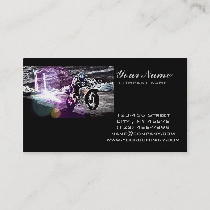 dirt biking motocross racing Motorcycle biker Business Card | Zazzle