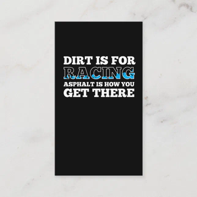 Dirt Track Racing Car Driving Motorsport Racer Business Card | Zazzle