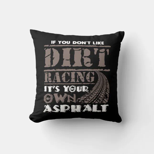 Dirt Track Racing Motorsport Mud Truck Car Racer Throw Pillow | Zazzle