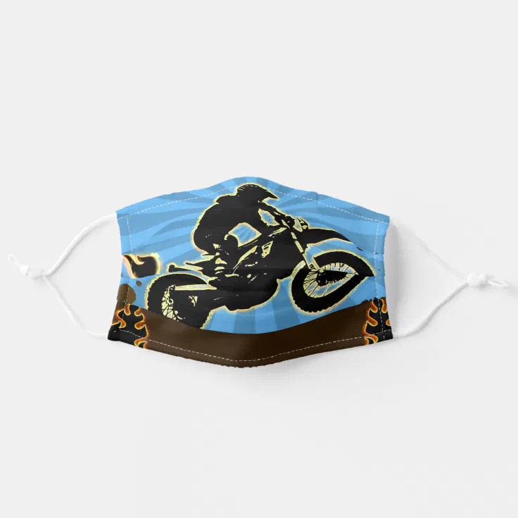 Dirtbike face mask Motocross theme face mask | Zazzle