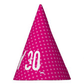DIRTY 30 THIRTY funny pink 30th birthday party hat | Zazzle