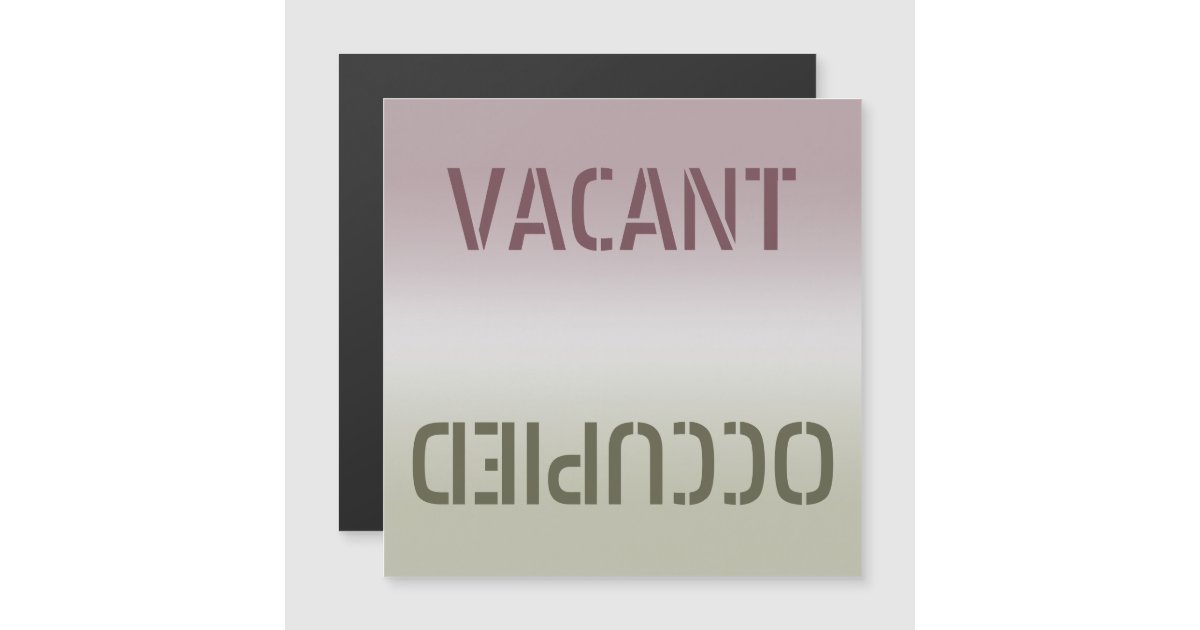 Dirty Clean Vacant Occupied Magnetic Card | Zazzle