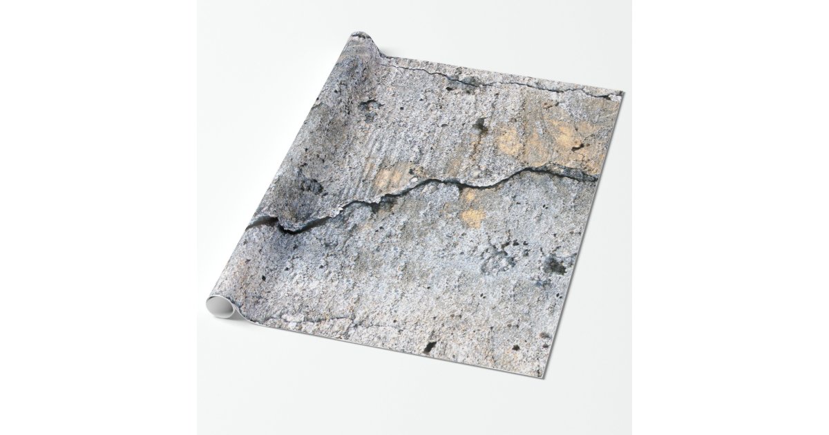 Dirty & Cracked Concrete Wrapping Paper | Zazzle