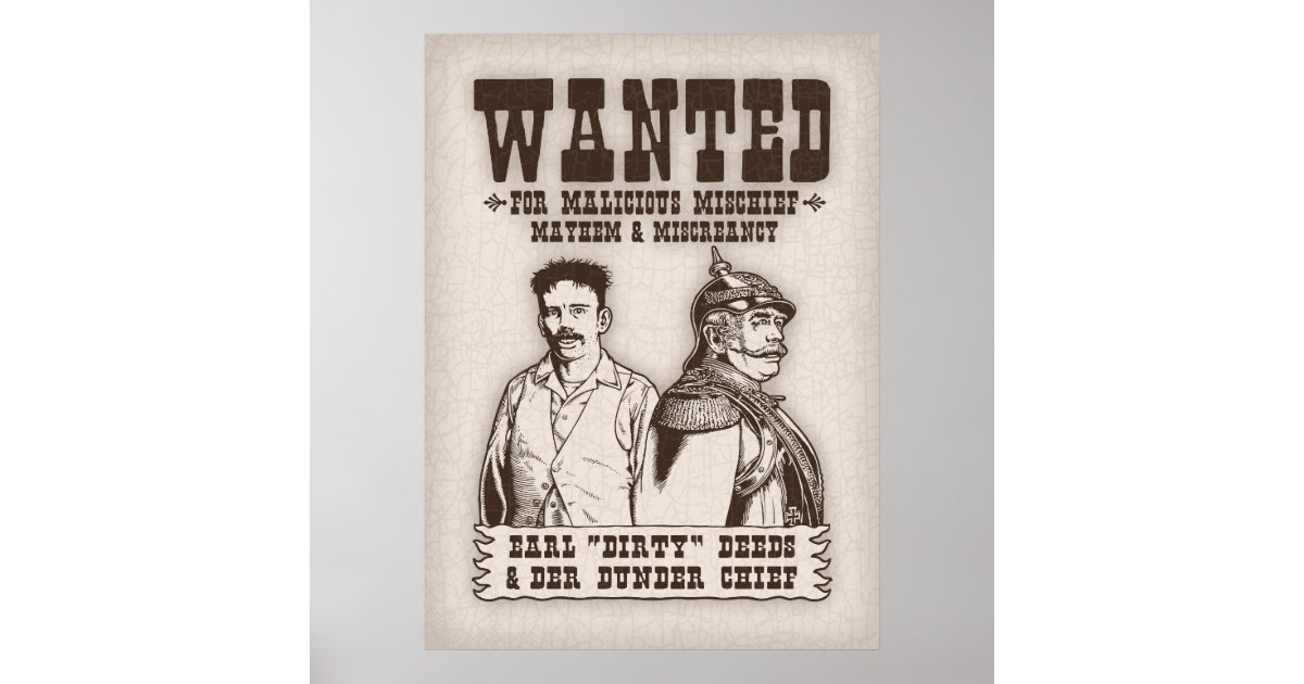 Dirty Deeds & Der Dunder Chief Poster | Zazzle