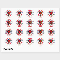 dirty devil biker bar and grill stickers | Zazzle