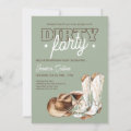 Dirty Forty Western Sage Green 40th Birthday Party Invitation | Zazzle