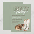 Dirty Forty Western Sage Green 40th Birthday Party Invitation | Zazzle