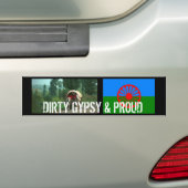 DIRTY GYPSY & PROUD BUMPER STICKER | Zazzle