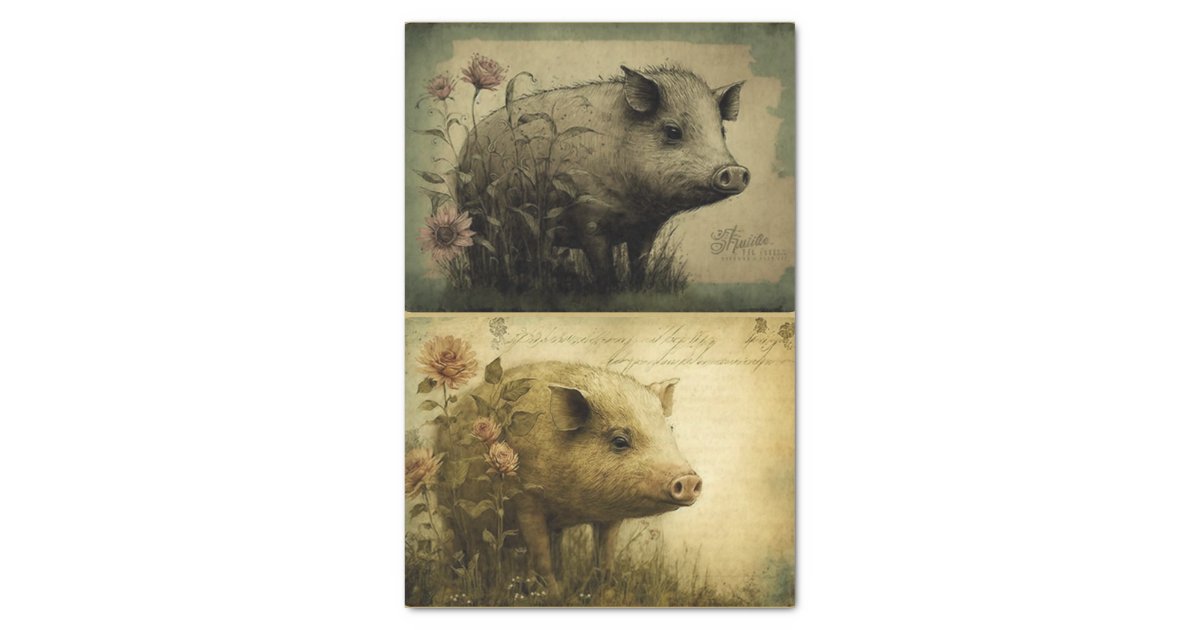Dirty Little Pigs Tissue Paper | Zazzle