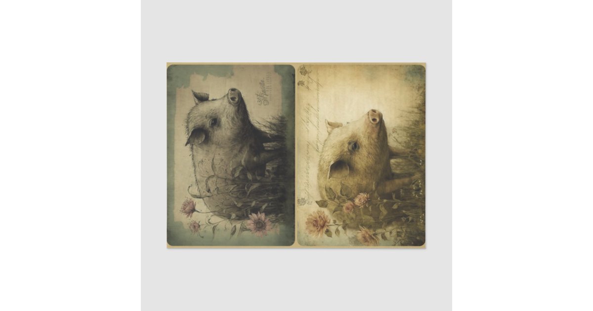 Dirty Little Pigs Tissue Paper | Zazzle