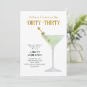 Dirty Martini 30th Birthday Party, Dirty Thirty Invitation | Zazzle