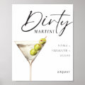 Dirty Martini Sign Signature Drink | Zazzle