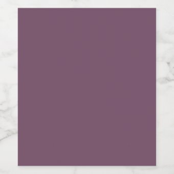 Dirty Purple (solid color) Wine Label | Zazzle