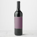 Dirty Purple (solid color) Wine Label | Zazzle