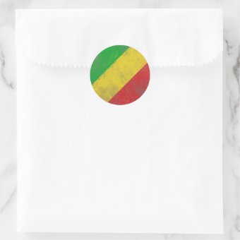 Dirty Rasta Colored Bars Classic Round Sticker | Zazzle