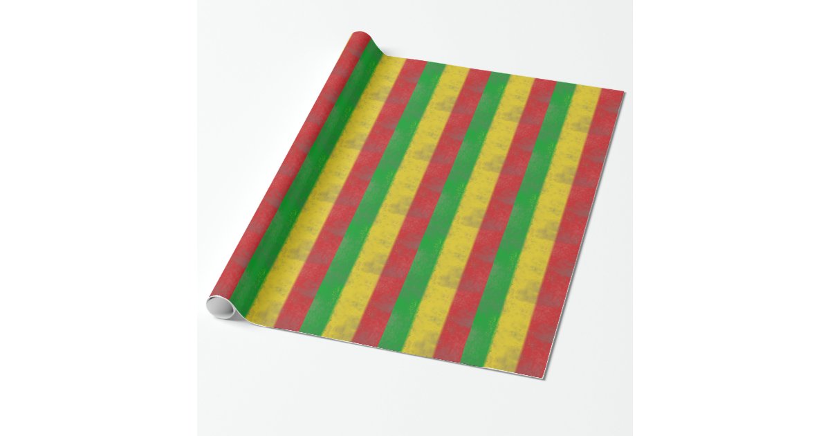 Dirty Rasta Stripes Wrapping Paper | Zazzle.com