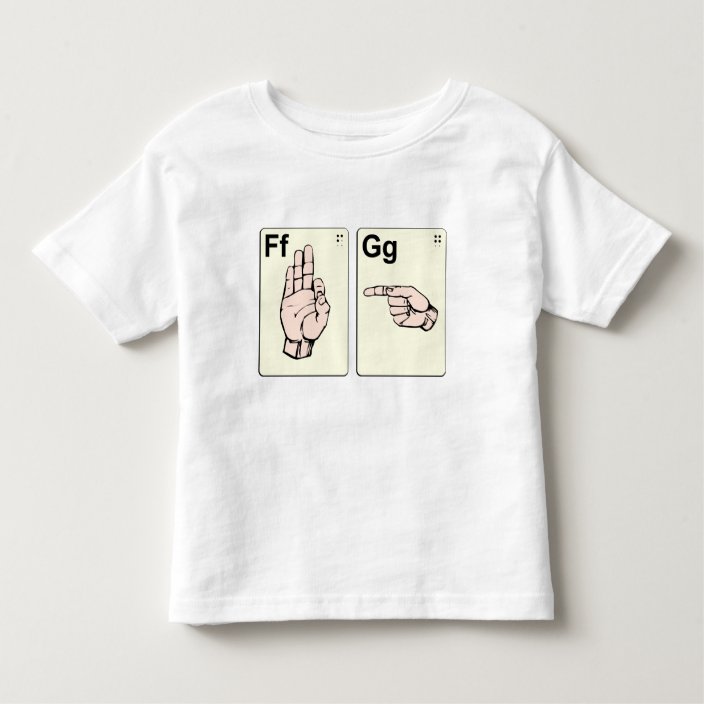 Dirty Sign Language Flash Cards Toddler T-shirt | Zazzle.com