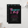 Dirty Thirty Neon Blue & Pink 30TH Birthday Invitation | Zazzle