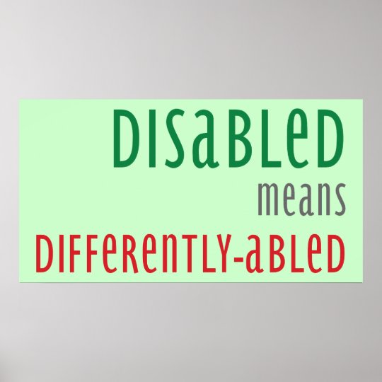 Disability Awareness Poster | Zazzle.com