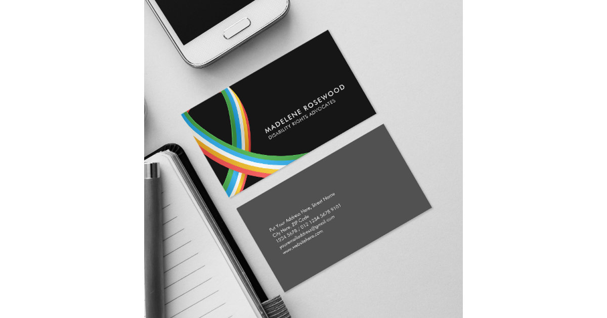 Disability Awareness Ribbon Business Card | Zazzle