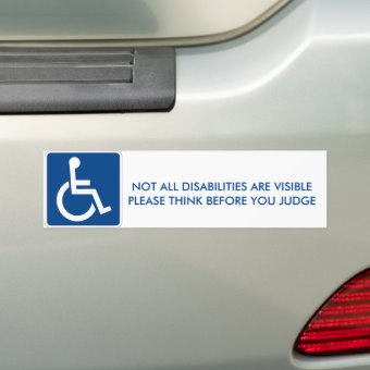 Disability Bumper Sticker | Zazzle