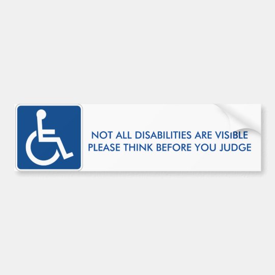 Disability Bumper Sticker | Zazzle